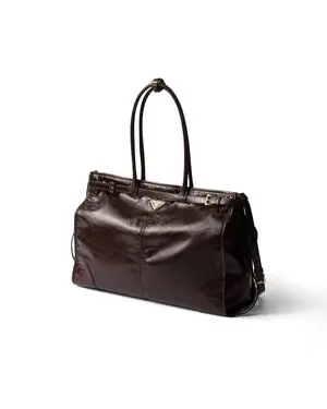 Prada Extra-large Leather Handbag - Brown