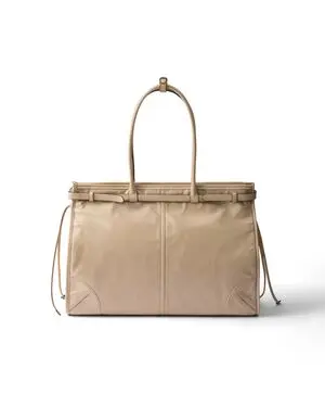 Prada Bonnie Extra-large Leather Handbag - Neutral