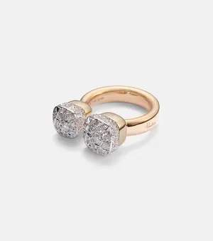 Pomellato Nudo 18kt Rose And White Ring With Diamonds - Gold