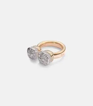 Pomellato Nudo 18kt Rose And White Ring With Diamonds - Gold