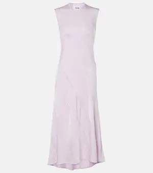 JIL SANDER Asymmetric Midi Dress - Purple