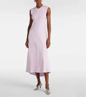 JIL SANDER Asymmetric Midi Dress - Purple