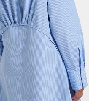 JIL SANDER Pinstripe Cotton Shirt Dress