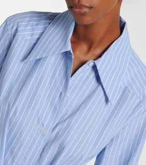 JIL SANDER Pinstripe Cotton Shirt Dress