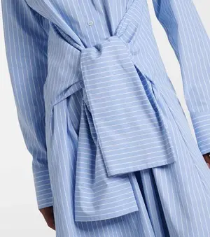 JIL SANDER Pinstripe Cotton Shirt Dress