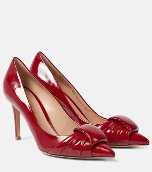 GIANVITO ROSSI 85 Patent Leather Pumps - Red