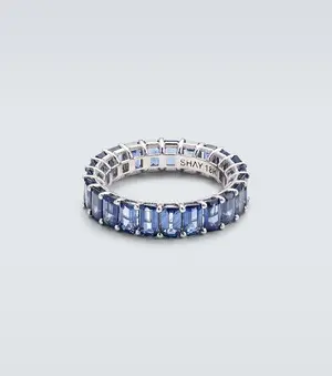 Shay Jewelry Eternity Ring With Sapphires - Silver