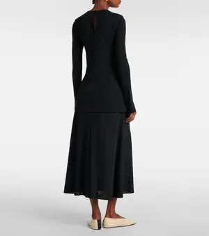 JIL SANDER Layered Maxi Dress - Black