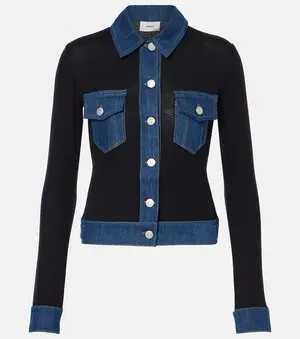 Coperni Denim-trimmed Top - Black