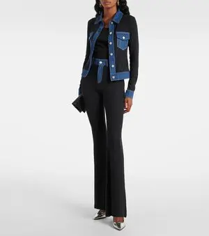Coperni Denim-trimmed Button-up Top