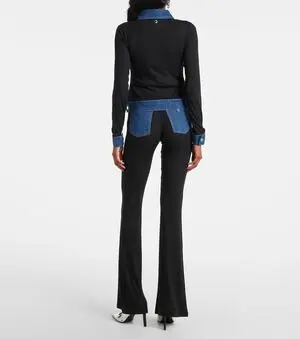 Coperni Denim-trimmed Button-up Top