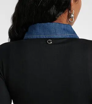 Coperni Denim-trimmed Button-up Top