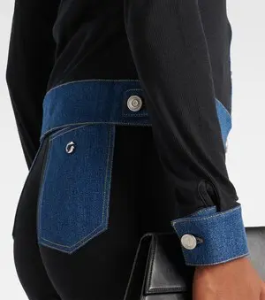 Coperni Denim-trimmed Button-up Top