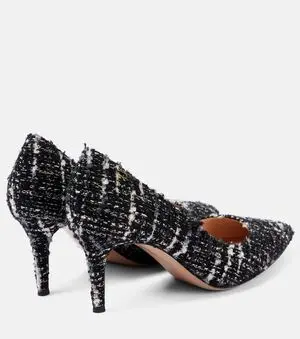 GIANVITO ROSSI 70 Bouclé Pumps - Black