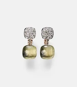 Pomellato Nudo Earrings With Prasiolites And Diamonds - Gold