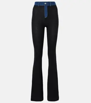 Coperni Denim-trimmed Flared Pants