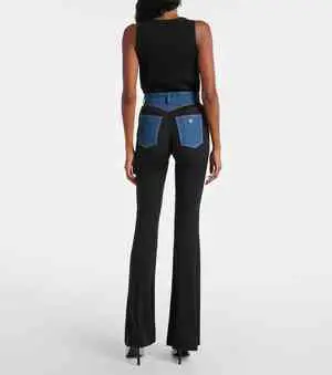 Coperni Denim-trimmed Flared Pants