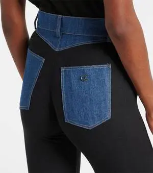 Coperni Denim-trimmed Flared Pants