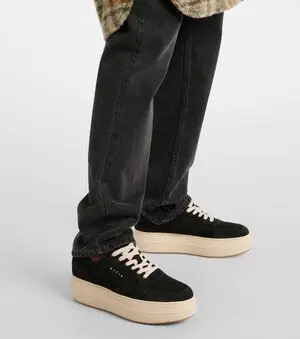 Hogan Skyscraper Suede Platform Sneakers