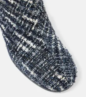 GIANVITO ROSSI 45 Bouclé Ankle Boots - Blue