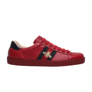 Gucci Ace Embroidered Bee Sneakers - Red