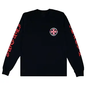 Chrome Hearts Made In Hollywood Plus Cross Long-sleeve T-shirt /red - Black