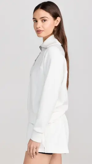 Spanx Spnax Airessentials Half Zip Sweatshirt - Powder