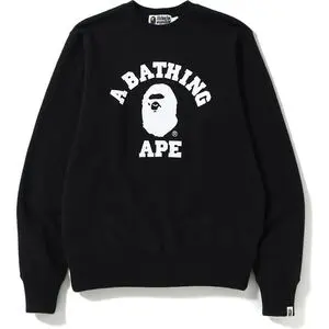 A BATHING APE College Crewneck Sweatshirt