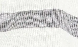 English Factory Stripe Half Zip Crop Sweater