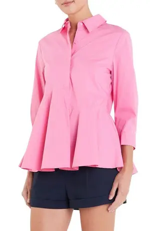 English Factory Peplum Shirt