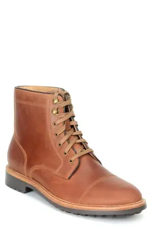 WARFIELD & GRAND Gresham Lugged Cap Toe Boot - Coganc