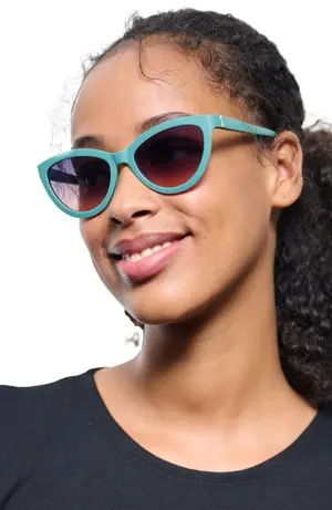 ECO Pearl Cat Eye Sunglasses - Aqua