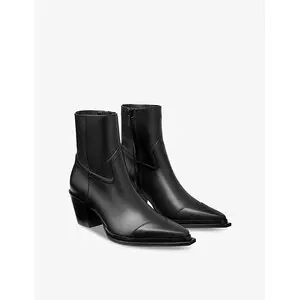 JIMMY CHOO Cece 60 Leather Heeled Ankle Boots - Black