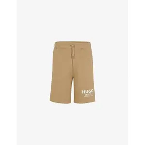 Hugo Brand-print Cotton-jersey Shorts