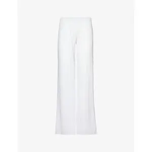 COU COU Pointelle Relaxed-fit Cotton Pyjama Trousers - 001 White