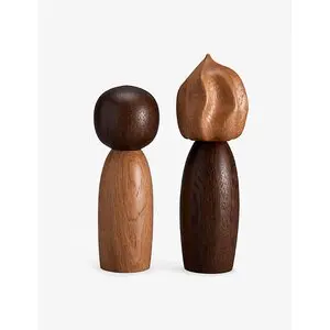 L'Objet Picanto Oak Salt And Pepper Mills Set