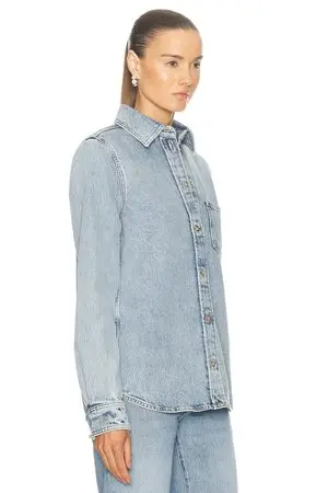 TOTEME Petite Denim Shirt In Blue