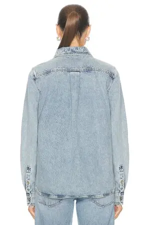 TOTEME Petite Denim Shirt In Blue