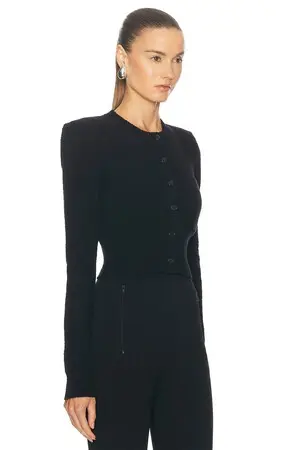 Wardrobe.NYC Cropped Cardigan With Shoulder Pads