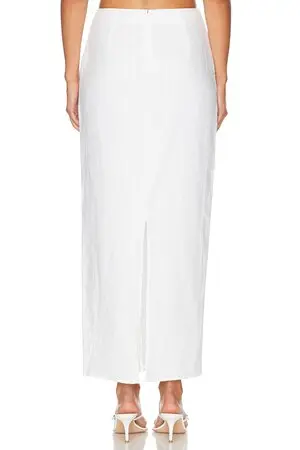HELSA Linen Maxi Skirt