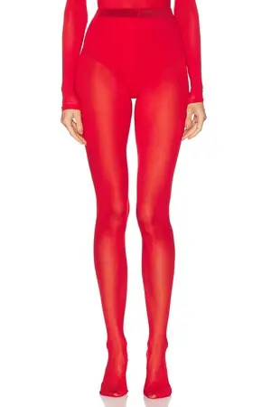 Wardrobe.NYC Sheer Tights - Red