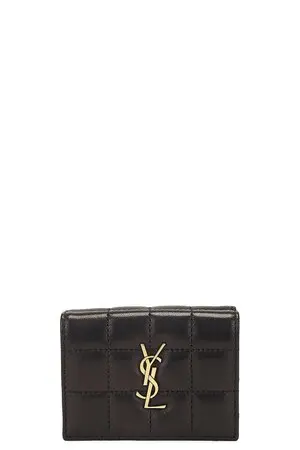 Saint Laurent Tiny Origami Wallet In Black - Nero