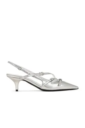 Miu Miu Silver Tone Pumps