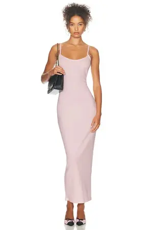 Helsa Pointelle Camisole Maxi Dress In Barely Pink - 30% Off | Editorialist