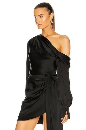 Simkhai Alice One Shoulder Top - Black