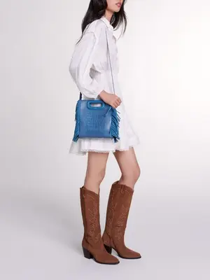 Maje Viscose Short Patchwork Dress