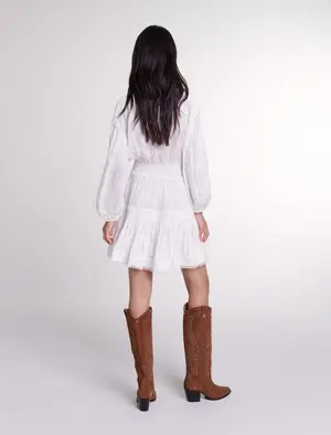 Maje Viscose Short Patchwork Dress