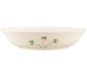 BELLEEK Pottery Classic Shamrock Pasta Bowl - One-color