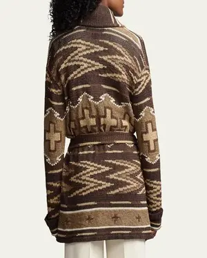 Ralph Lauren Shawl Knit Self-tie Cardigan