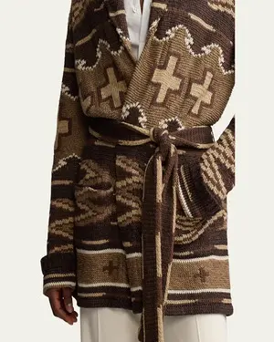 Ralph Lauren Shawl Knit Self-tie Cardigan